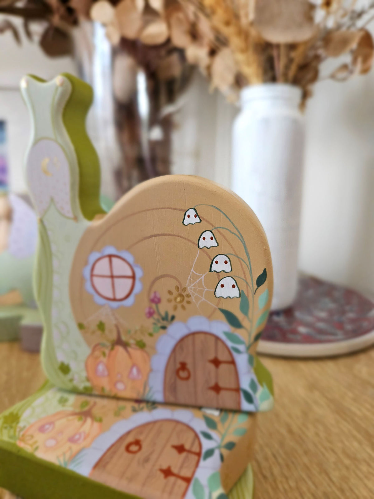 Whimsical Wooden Snail | Sunlit Folk